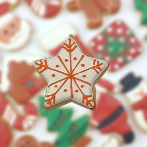 Mini flocon de neige orange – Beaux Biscuits